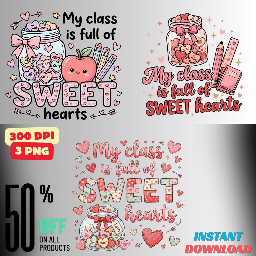Retro Valentine Png, Teacher Sweethearts Design (digital Download) - Etsy