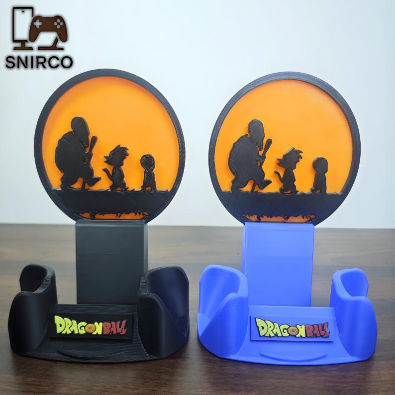 Anime Warrior Controller Stand – Spiky Hair Fighter Desk Ornament ...