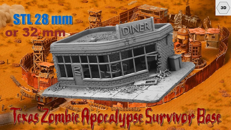 Zombie Apocalypse Diner Multipiece Architecture Building by Creator ...