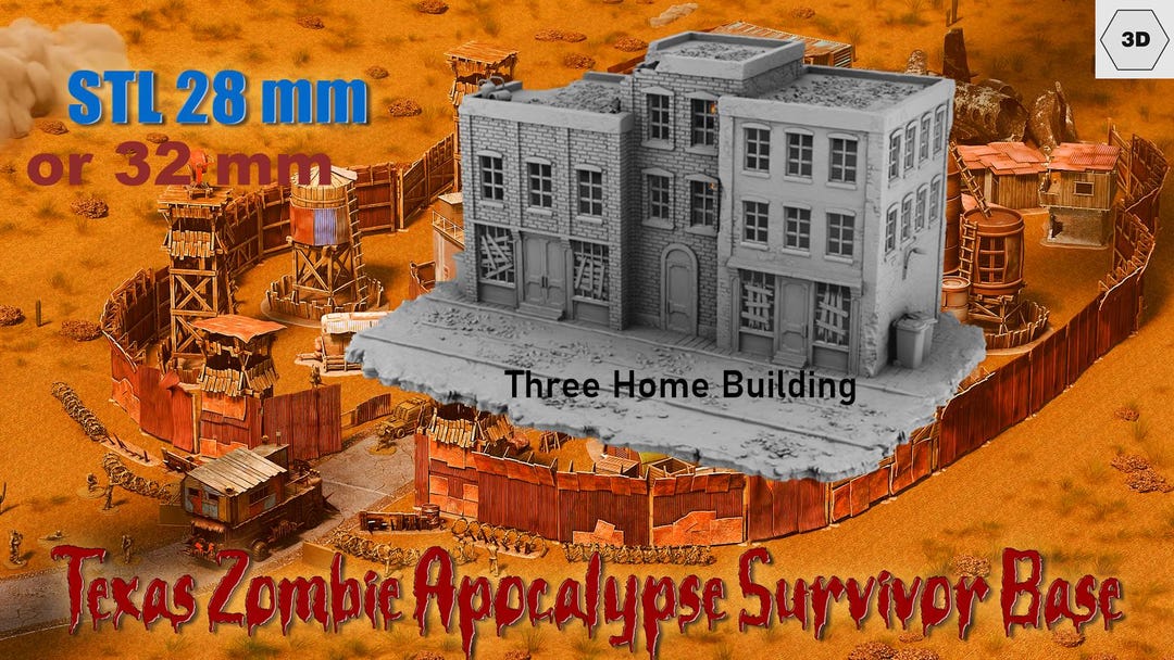 Zombie Apocalypse Three Home Building Multipiece Architecture Building ...