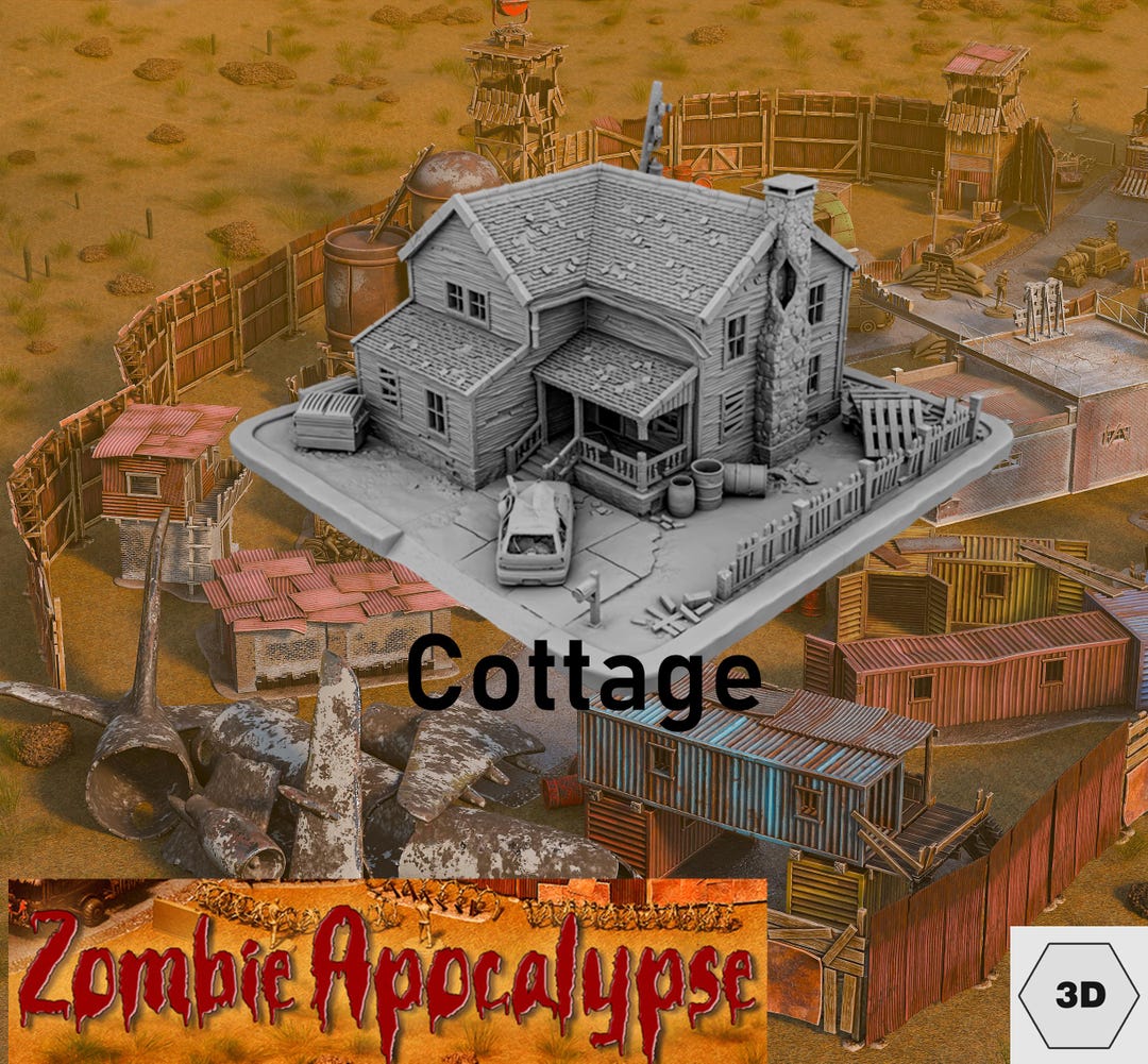 Zombie Apocalypse Cottage House Multipiece Architecture Building by ...
