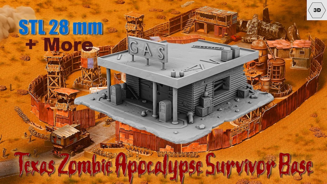 The Set Includes One Multipiece Gas Station From the Zombie Apocalypse ...