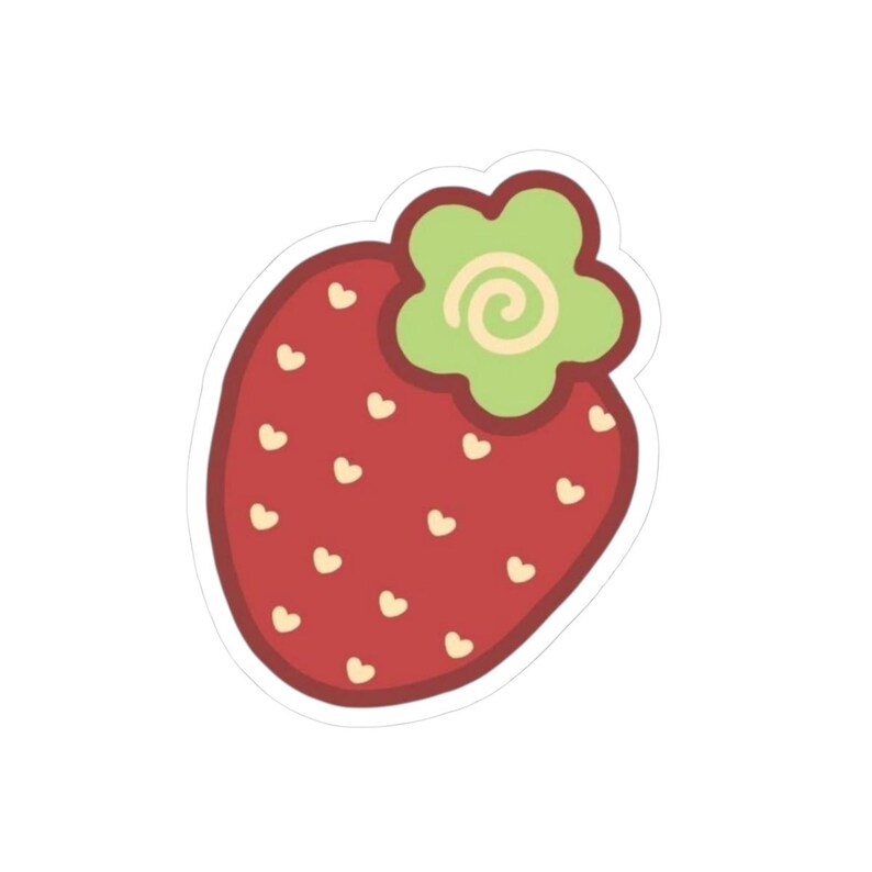 Cute Strawberry Sticker | Kiss-cut Vinyl Laptop Decal - Etsy