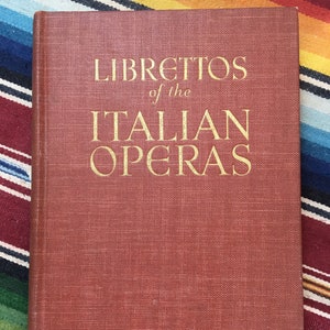 Madeleine L’engle’s Copy of Librettos of the Italian Operas - Etsy