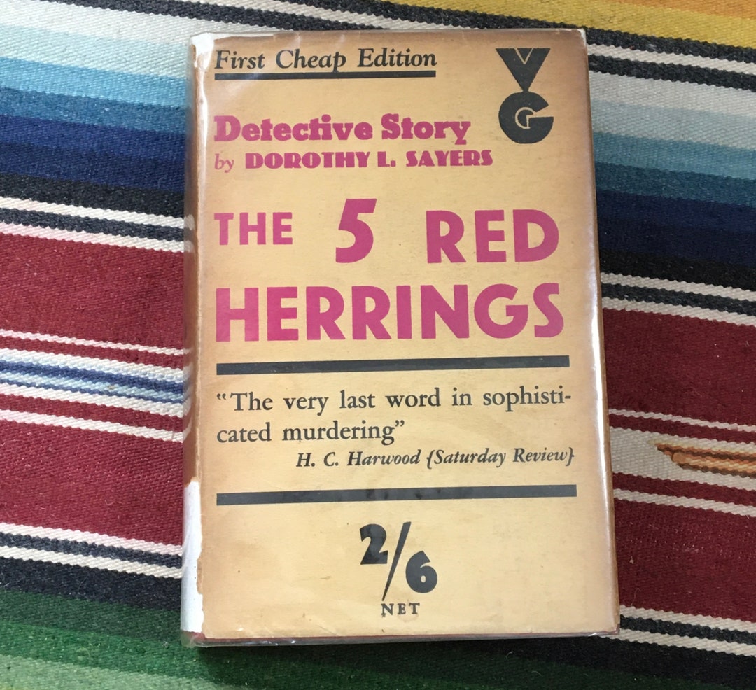 Dorothy Sayers the Five Red Herrings 1936 First Cheap Edition - Etsy