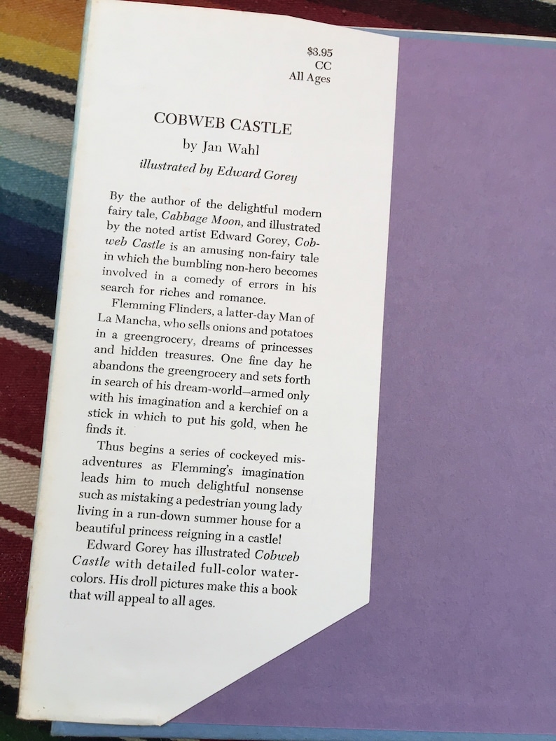 Edward Gorey Cobweb Castle First Edition 1968 Jan Wahl | Etsy