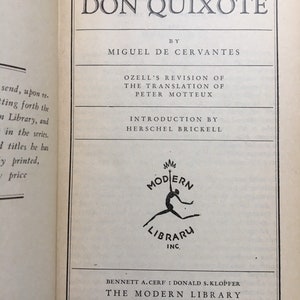 Don Quixote Modern Library First Edition - Etsy