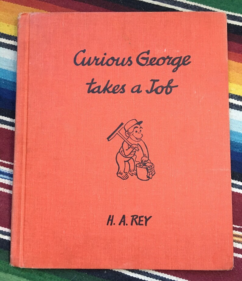 Curious George Takes a Job First Edition H.A. Rey 1947 - Etsy
