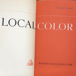Truman Capote Local Color First Edition - Etsy