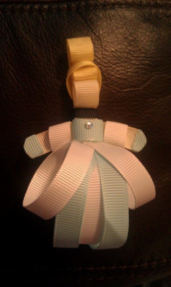 Items similar to Princess Cinderella Inspired Ribbon Hair Clip on Etsy