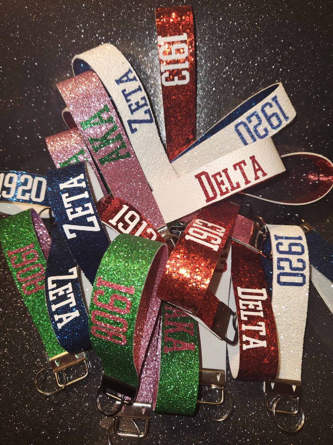 Sorority Key Fob Keychain Wristlets - Etsy