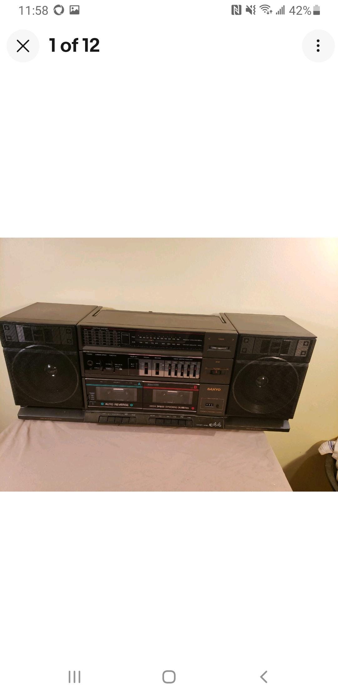 Vintage Sanyo C44 Boom Box - Etsy