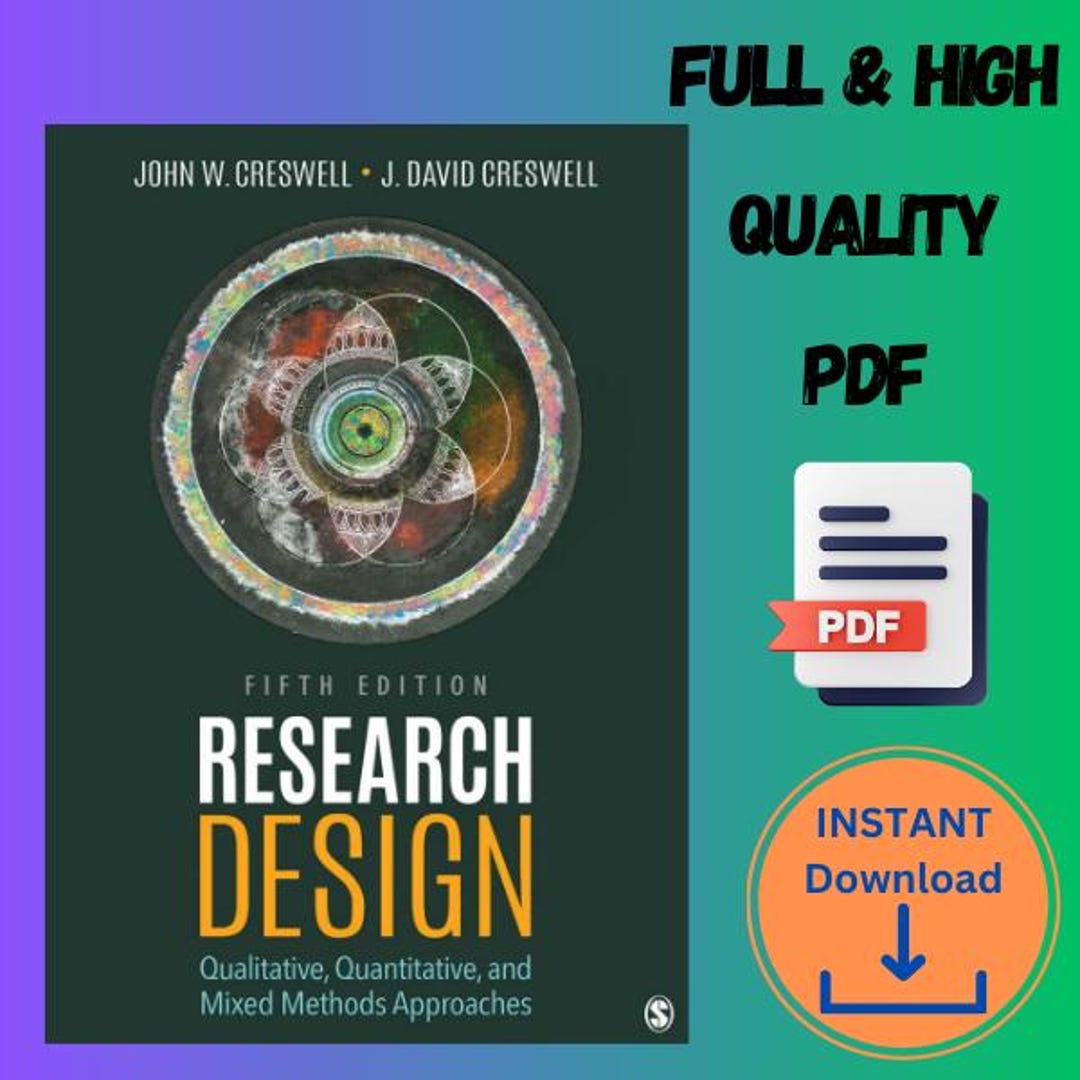 Research Design by Creswell (PDF) INSTANT Download - Etsy