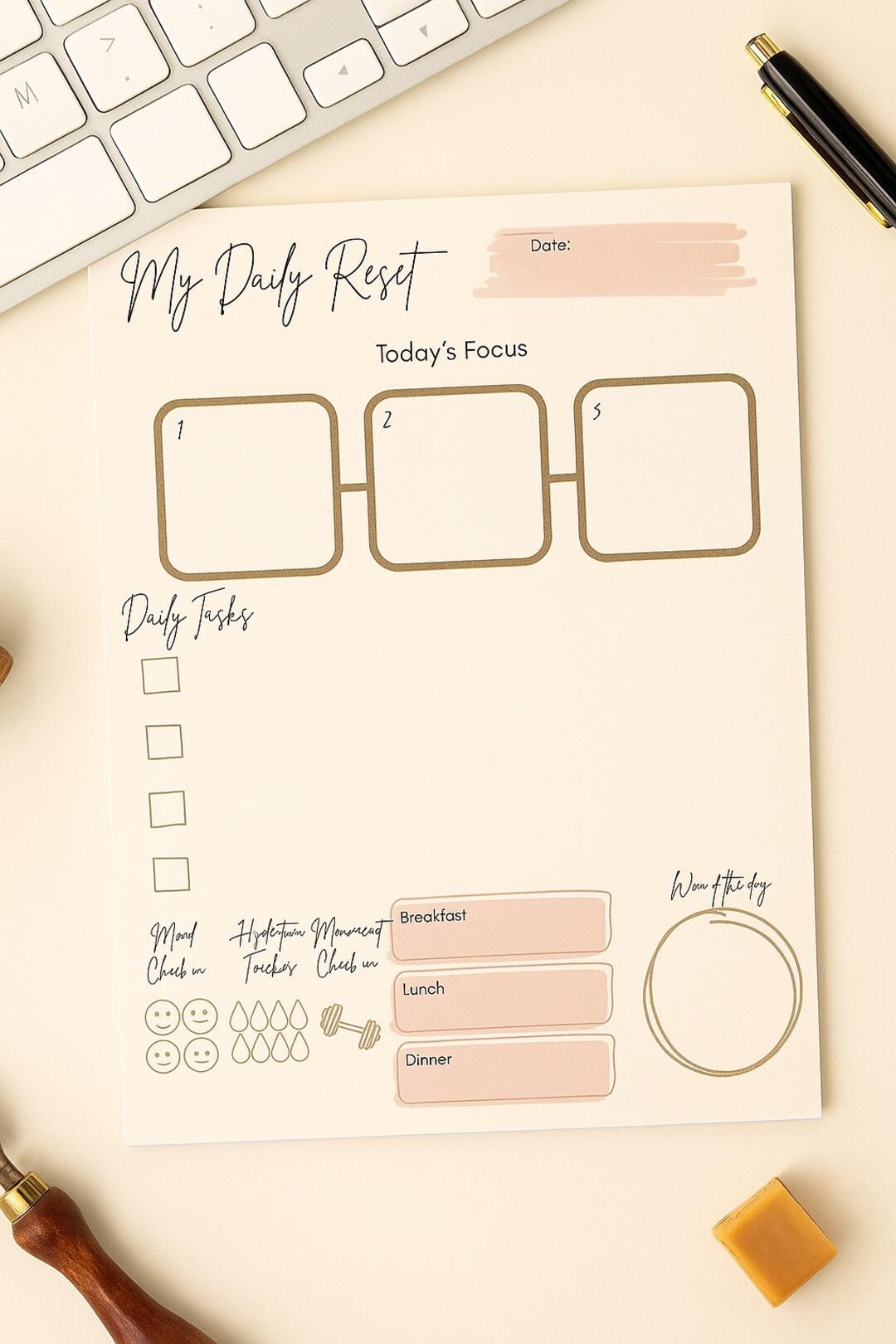 Ultimate Daily Reset Planner | Morning Routine Printable | Self Care ...