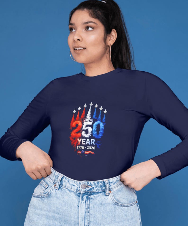 America 250 Years 1776-2026 Patriotic 4th of July , Red White Blue Jets ...