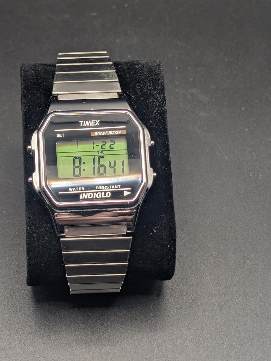 Vintage Timex Indiglo Men’s Chrome Digital Watch - Etsy