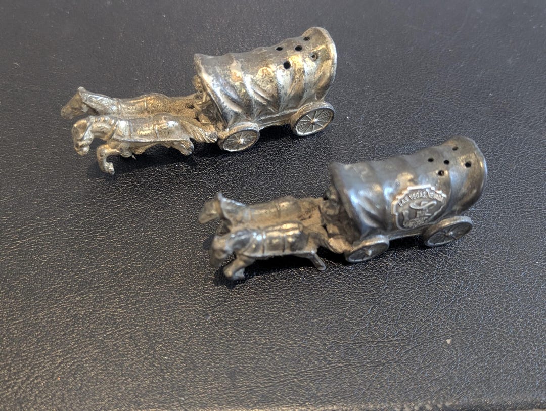 RARE Vintage Howdy Podner/las Vegas Wagon Train Salt & Pepper Shakers ...