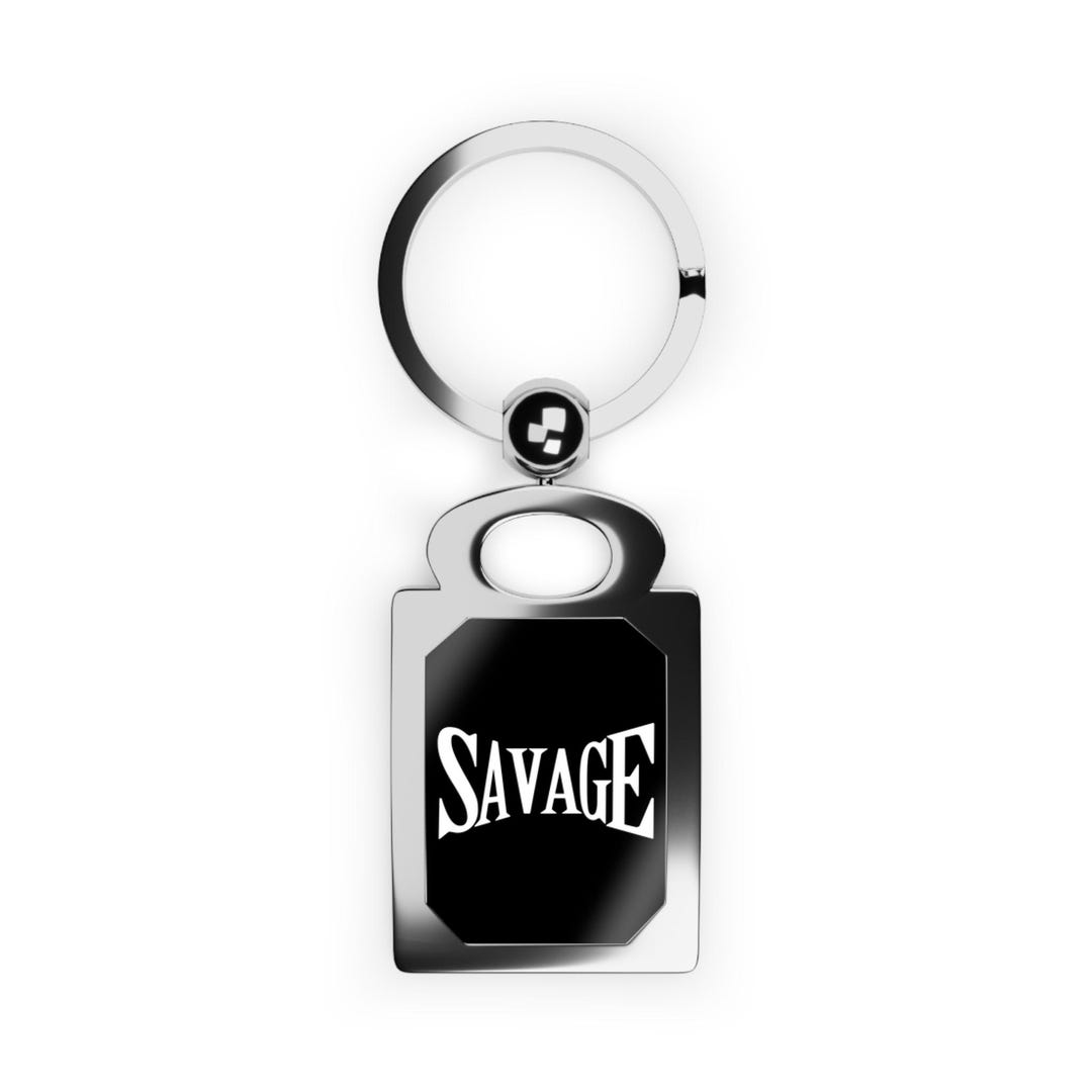 Savage Rectangle Keychain, Custom Photo Key Ring, Personalized Key ...