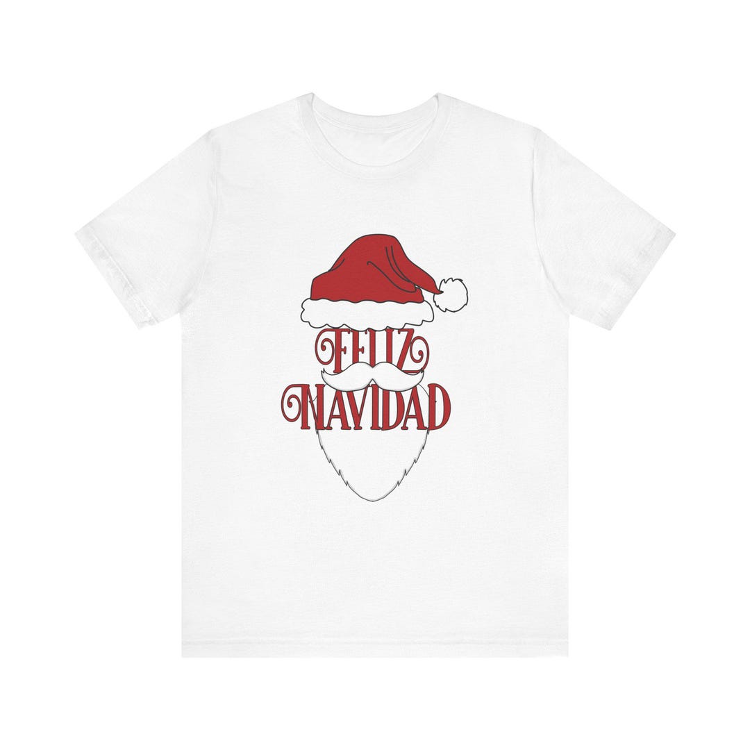 Feliz Navidad Santa Graphic Tee, Unisex Christmas Shirt - Etsy