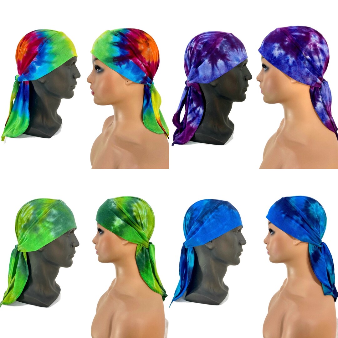 Tie Dye Bamboo Head Wrap, Durag, Do Rag, Hat, Head Cover. - Etsy