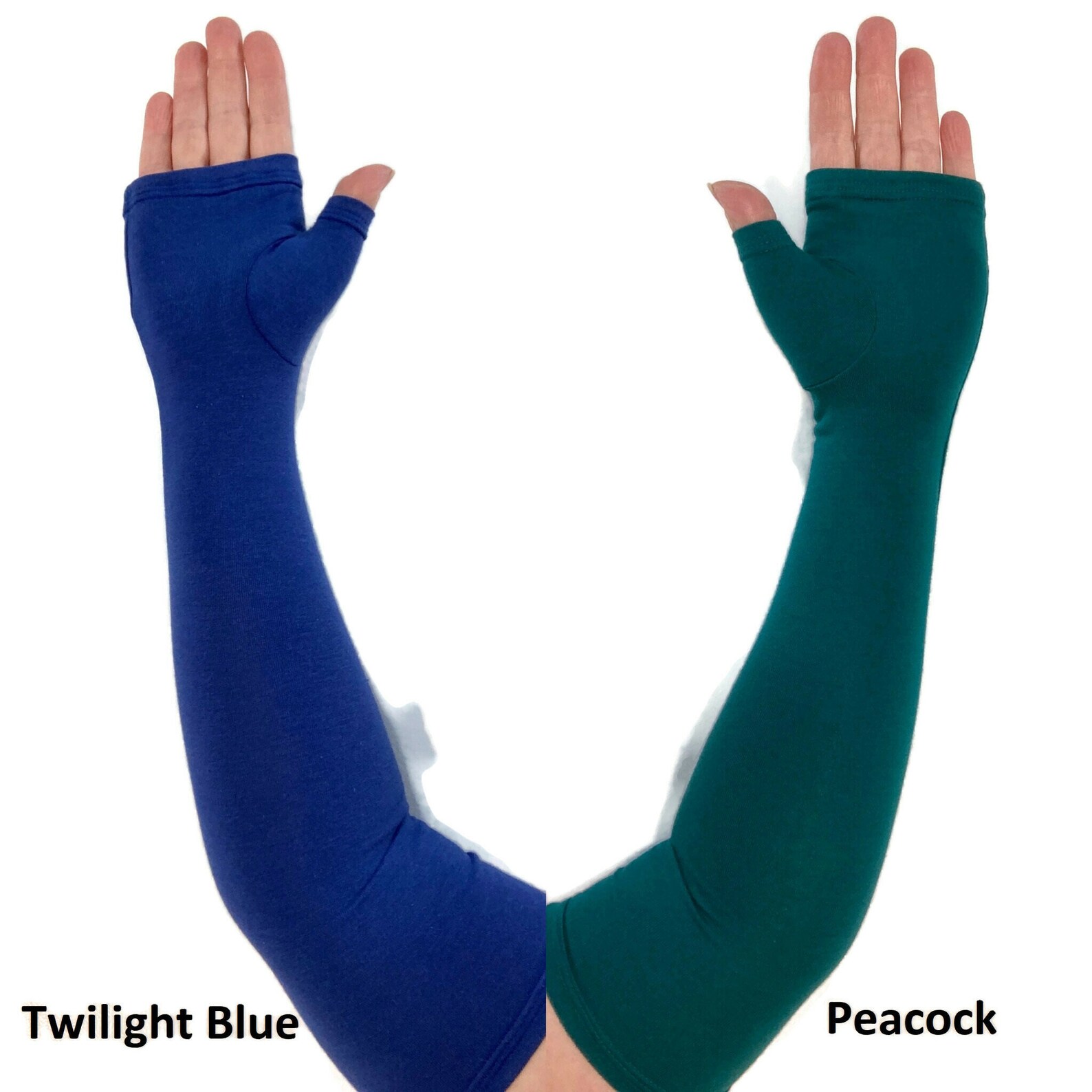 Fingerless Gloves Gauntlets Arm Warmers in Bamboo Blend. - Etsy