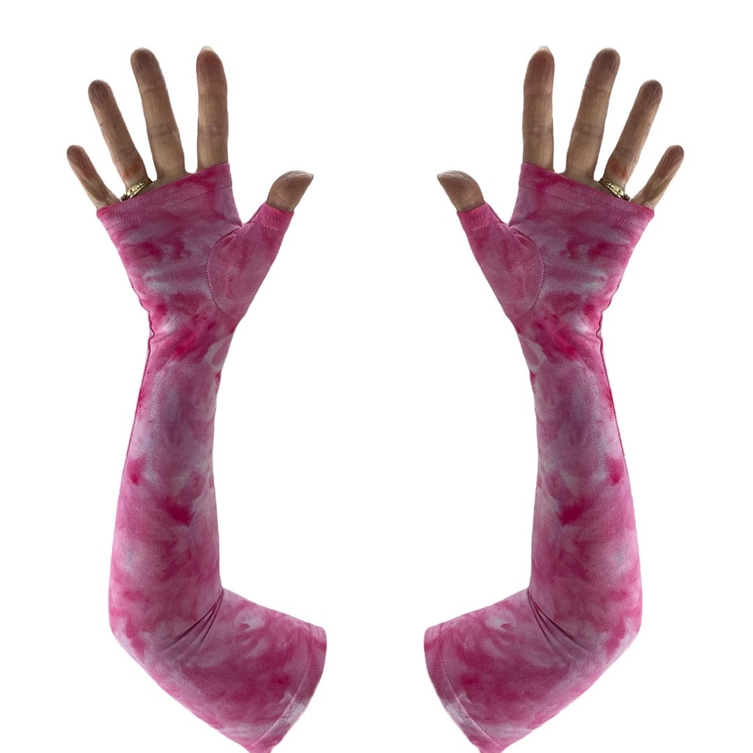 Hot Pink Bamboo Fingerless Gloves, Gauntlets, Arm Warmers. - Etsy