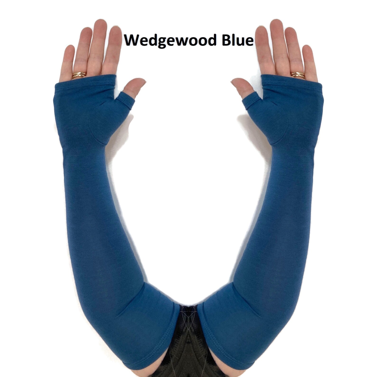 Fingerless Gloves Gauntlets Arm Warmers in Bamboo Blend. - Etsy