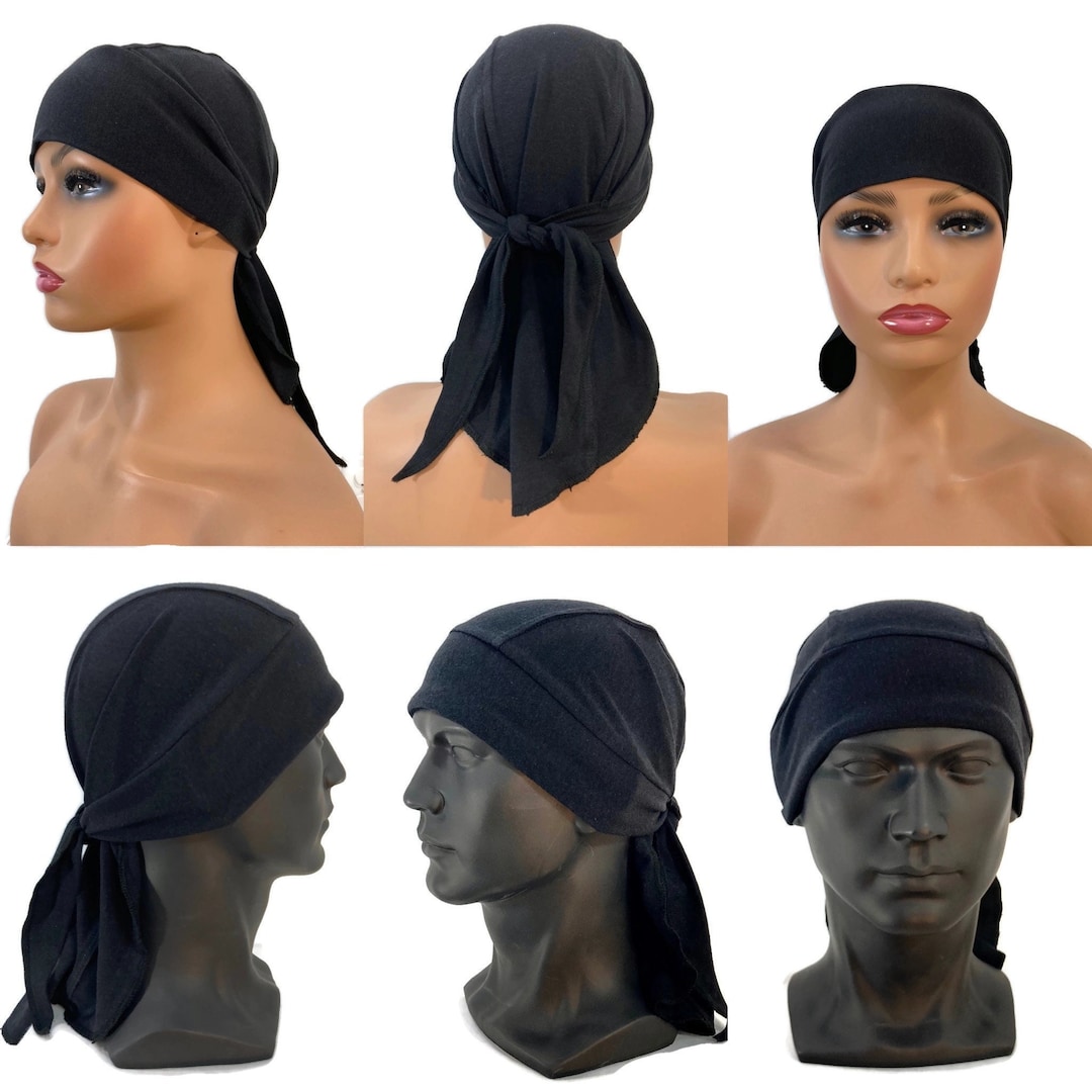 Bamboo Unisex Head Wrap, Dew Rag, Do Rag, Hat, Head Cover in Solid ...