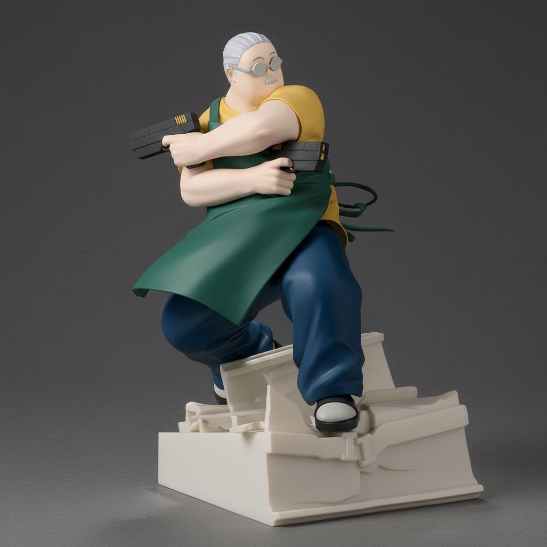 Sakamodays Sakamoto Figure | Dual Wield Gun Anime Statue | Manga ...