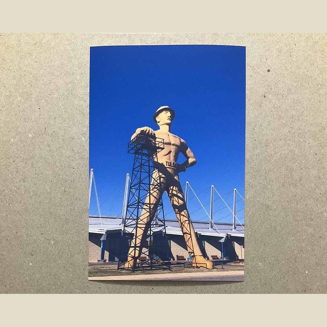 New Postcard 4x6 Golden Driller Statue Tulsa Oklahoma - Etsy