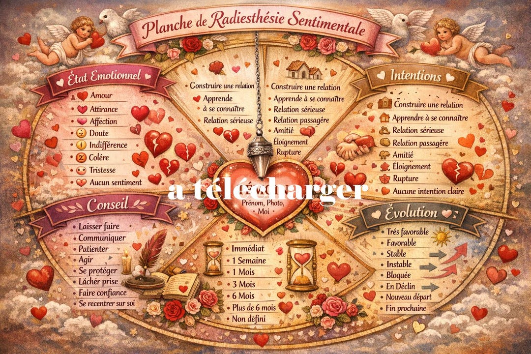 2 Sentimental Dowsing Charts - Sentimental Theme Models _pendulum ...