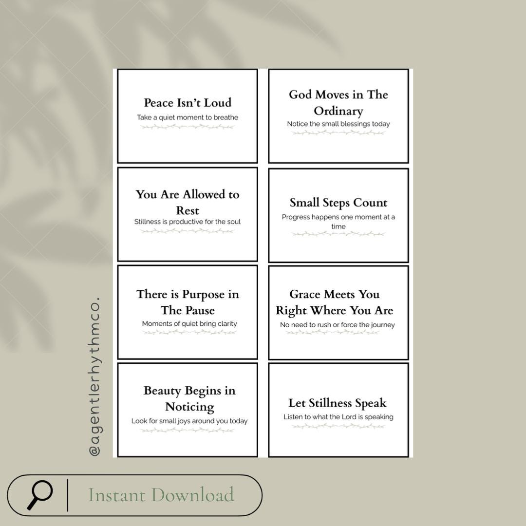 Printable Reflection Mini Cards | Christian Affirmation | Journaling ...