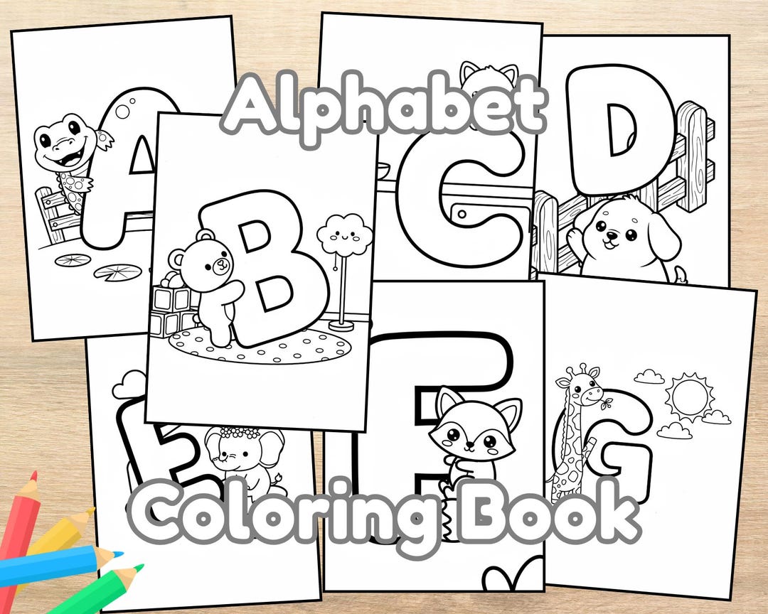 Alphabet Animals Coloring Book | A-Z Printable Learning (PDF) - Etsy