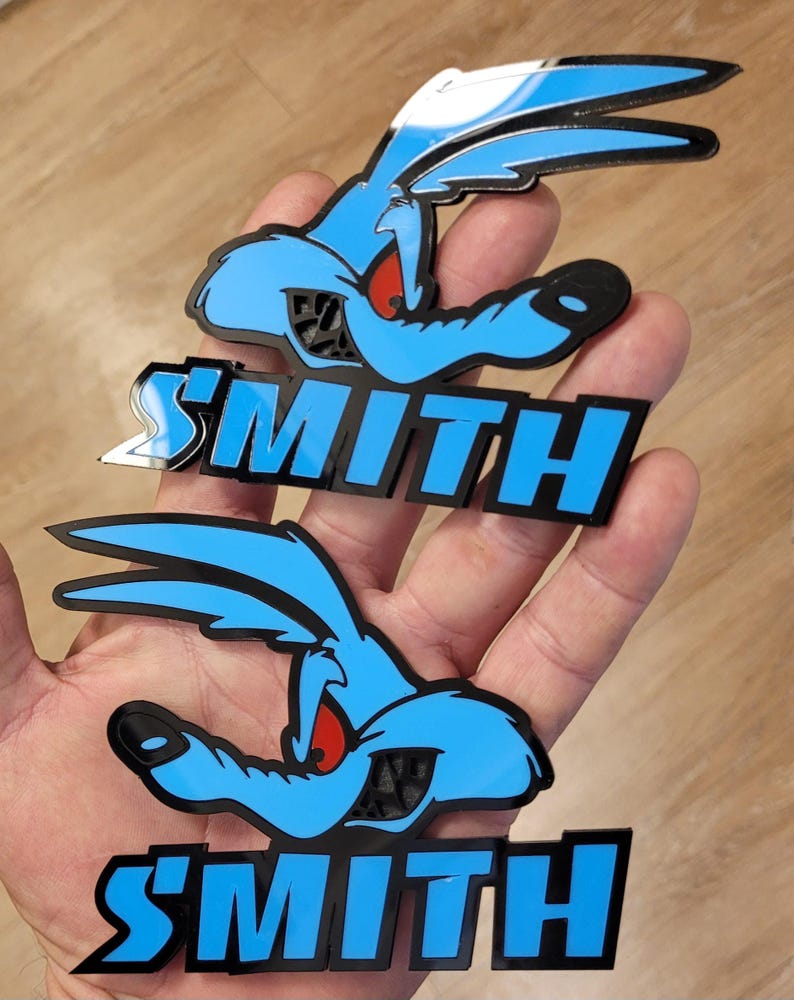 Customized Coyote Badges Emblem Red Eye for Grabber Blue Fit Mustang ...