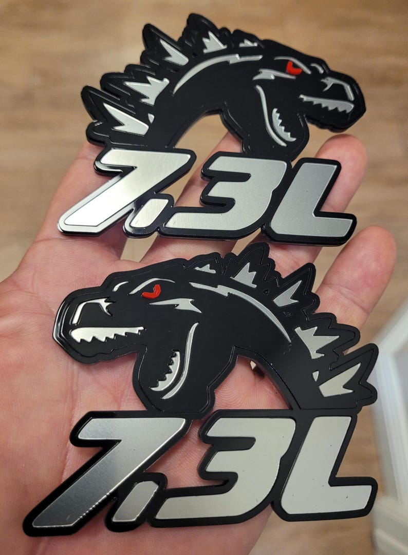 Ford Godzilla Truck Badge: 3D Emblem, 7.3L Fender (pair, USA Made) - Etsy