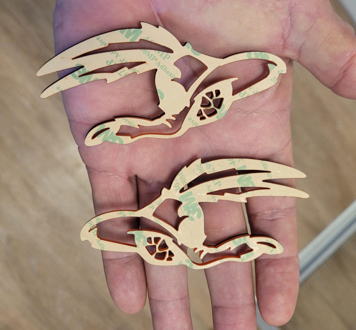 Coyote Car Badge Red Eye Emblem: Aggressive Pair for Fender Accent - Etsy