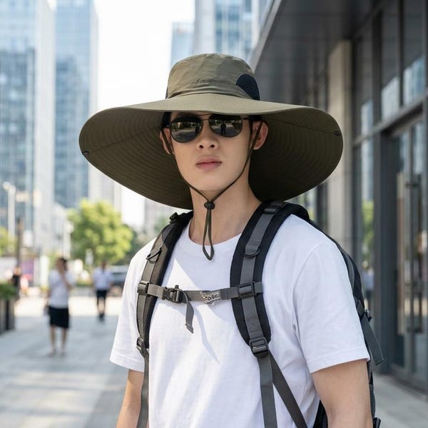 Mens Extra Wide Brim Hat - Etsy UK