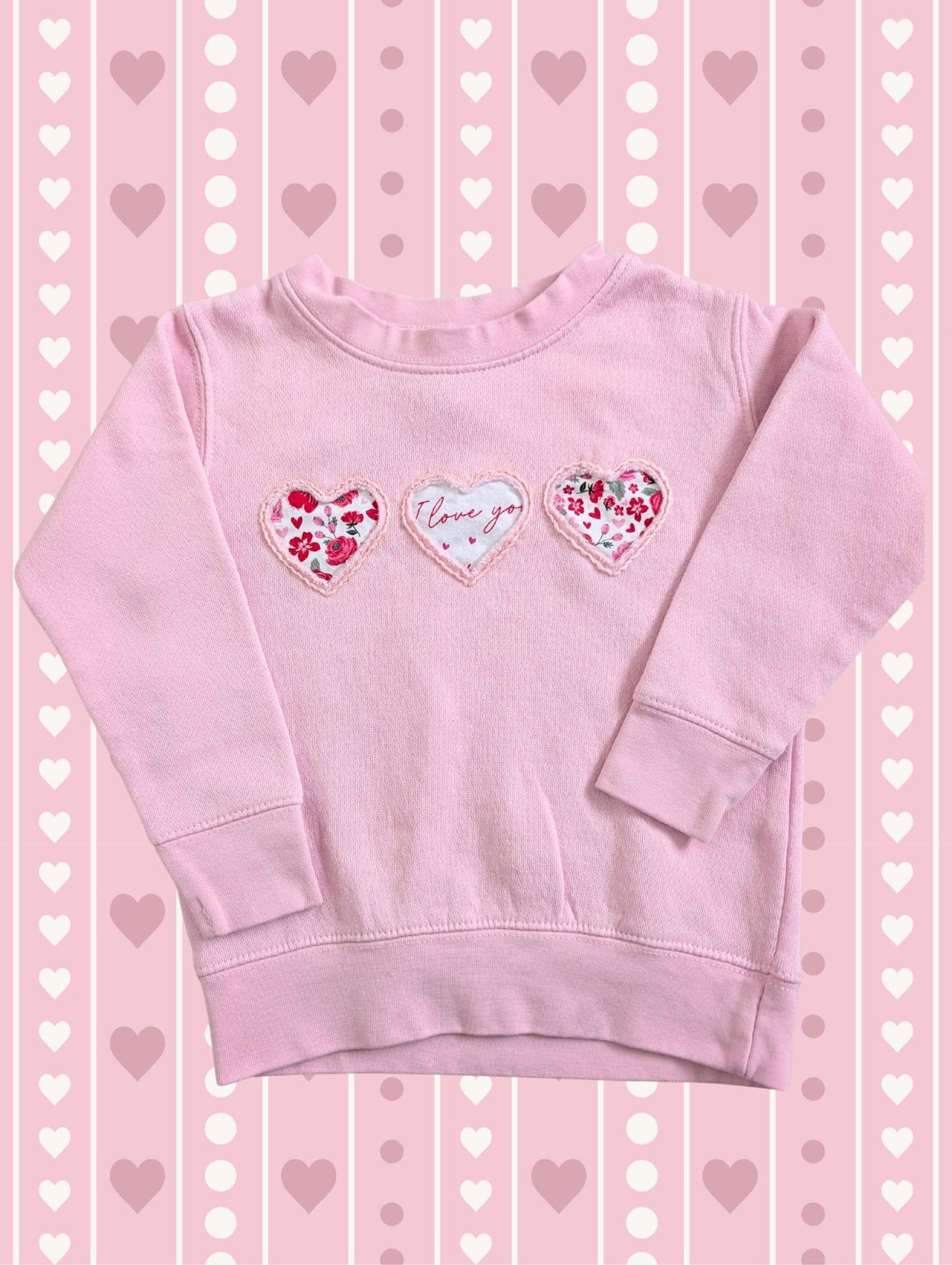 Heart Reverse Applique Sweater Hand Embroidered - Etsy