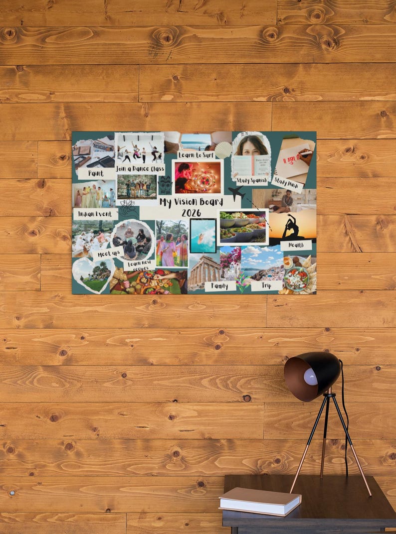 Vision Board Photo Collage Template | Editable Canva Layout | Digital ...