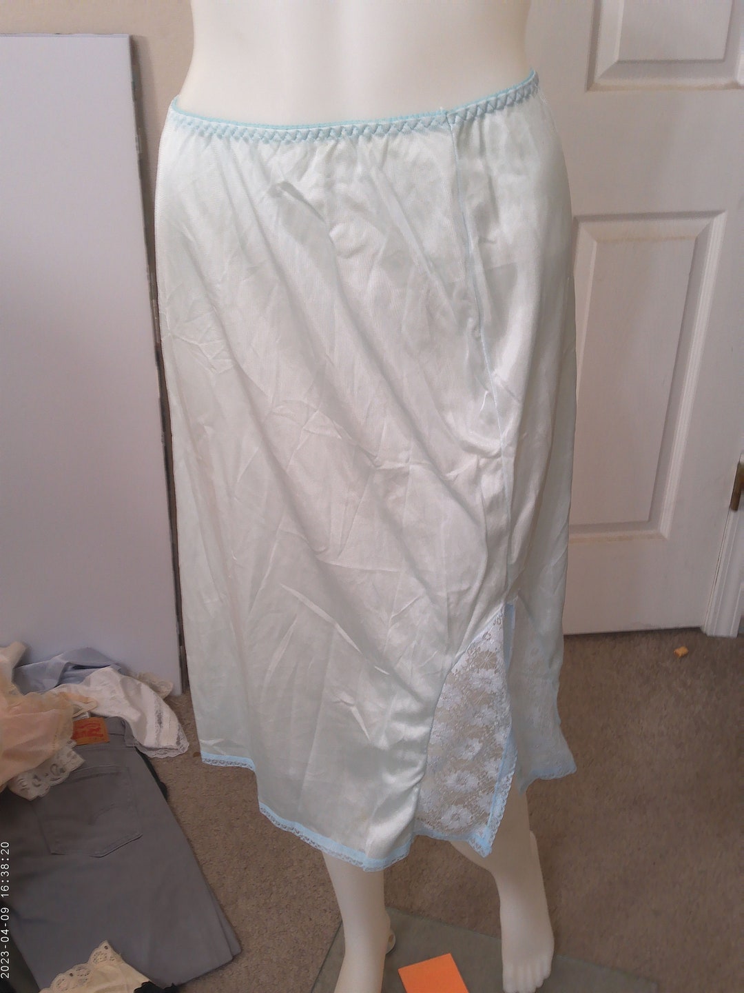 GREATWAY Vintage 80s Baby Blue Half Slip - FREE SHIPPING - Etsy