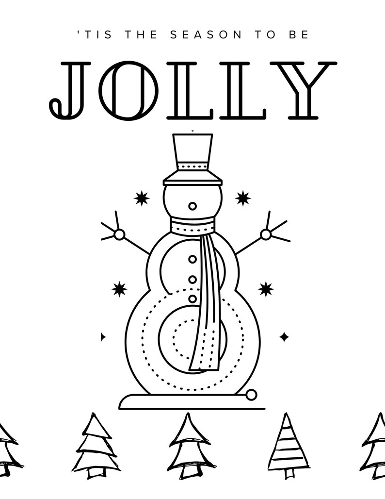 Jolly Coloring Page - Digital Print - Etsy