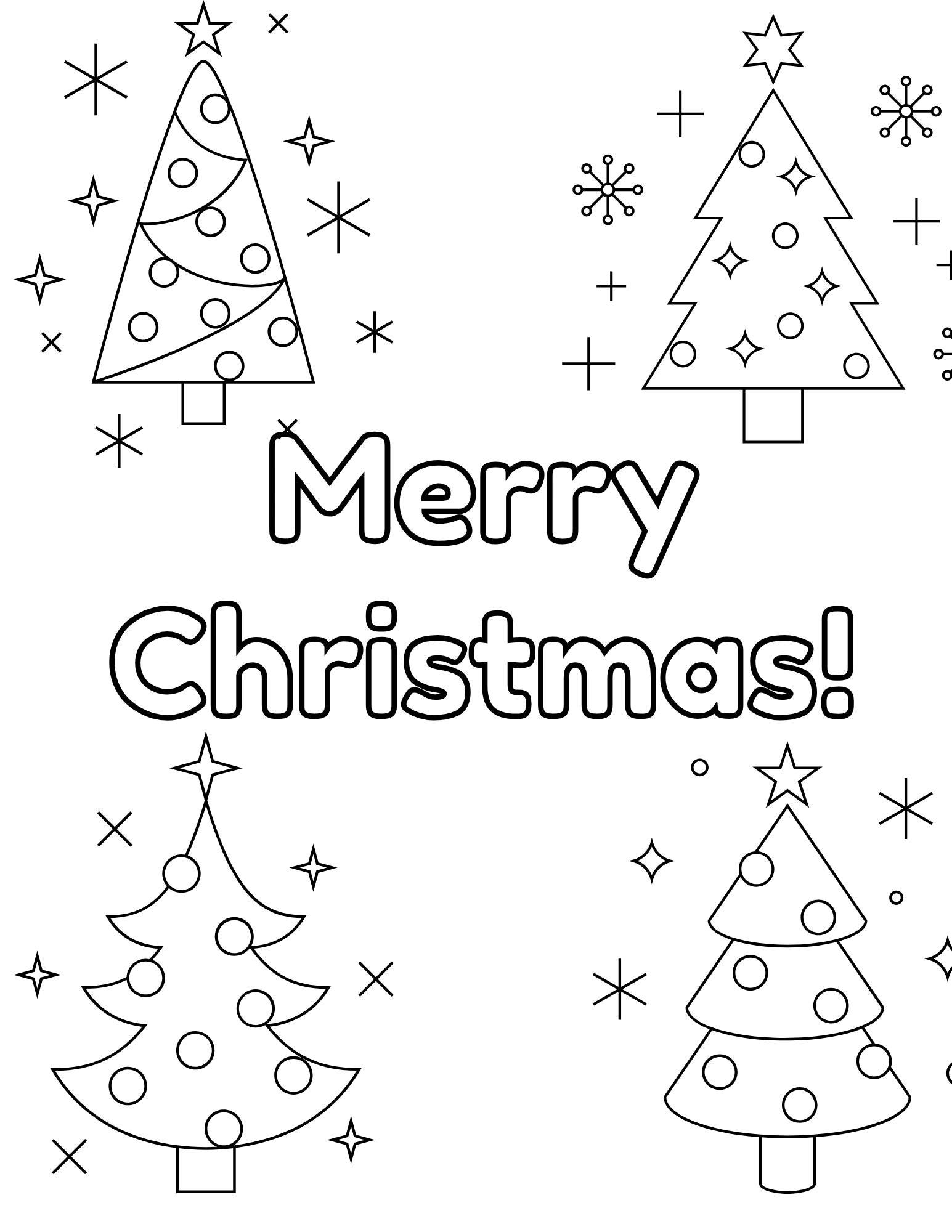 Christmas Coloring Page - Digital Print - Etsy