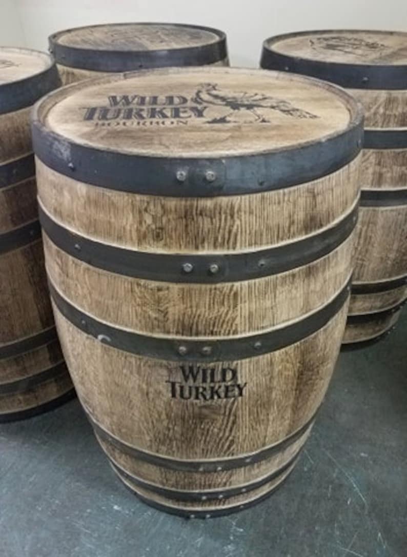 Wild Turkey Whiskey Barrel Custom Lettered on Top and Front-free ...