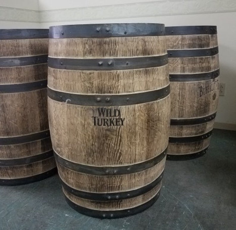 Wild Turkey Whiskey Barrel Custom Lettered on Top and Front-free ...