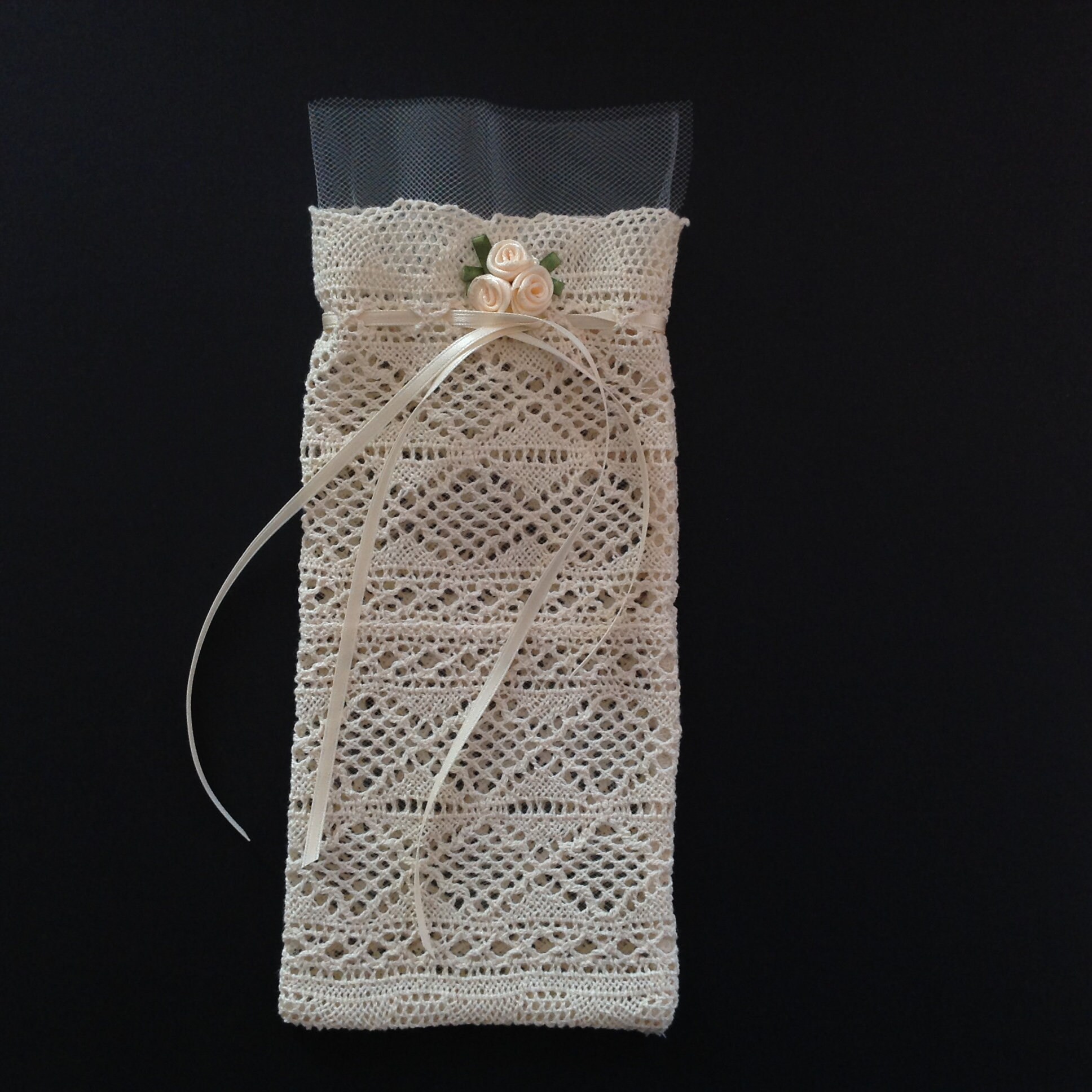 Wedding Favor Bag, Lace Gift Bag With Flower Ornaments, Baby Shower ...