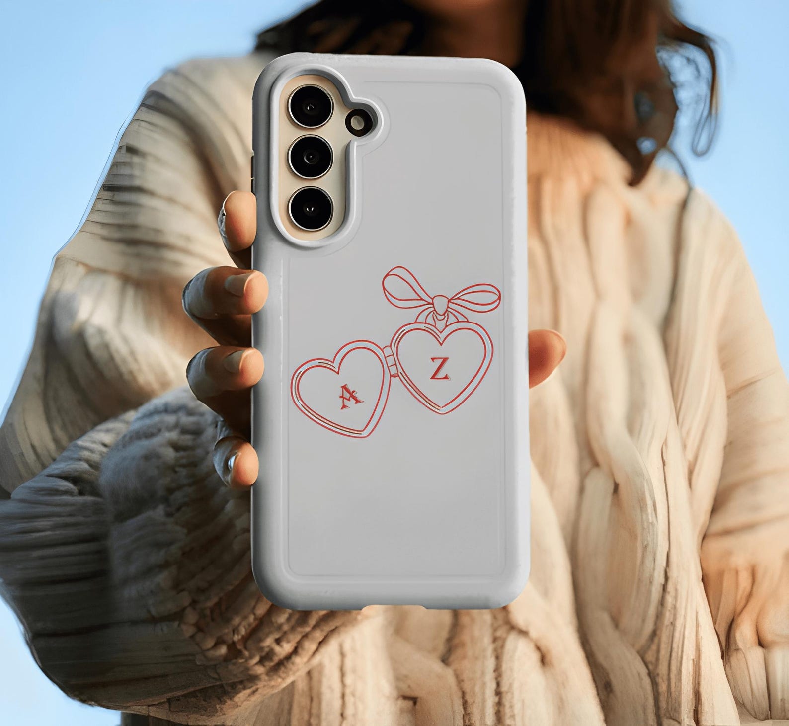 Whimsical Hand-drawn Heart Locket Bow SVG | Romantic Vintage Love Frame ...