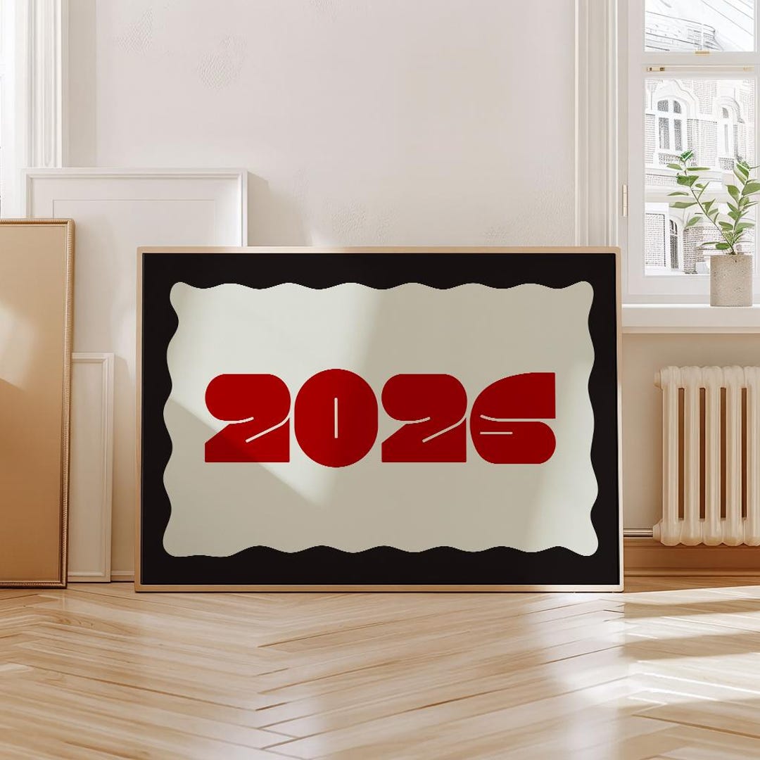 2026 Modern Retro Poster, Minimalist Wall Art (digital Download) - Etsy