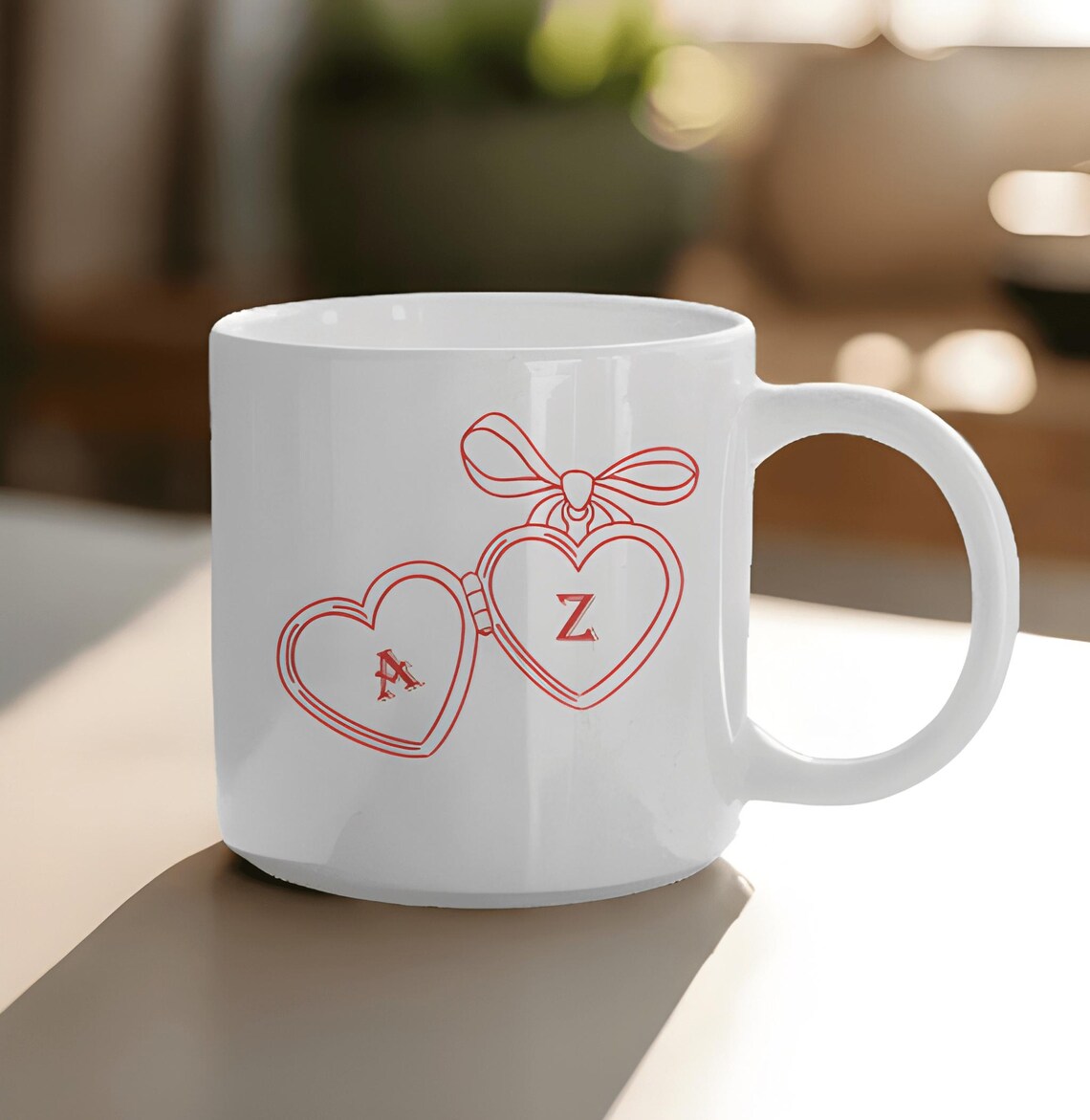 Whimsical Hand-drawn Heart Locket Bow SVG | Romantic Vintage Love Frame ...