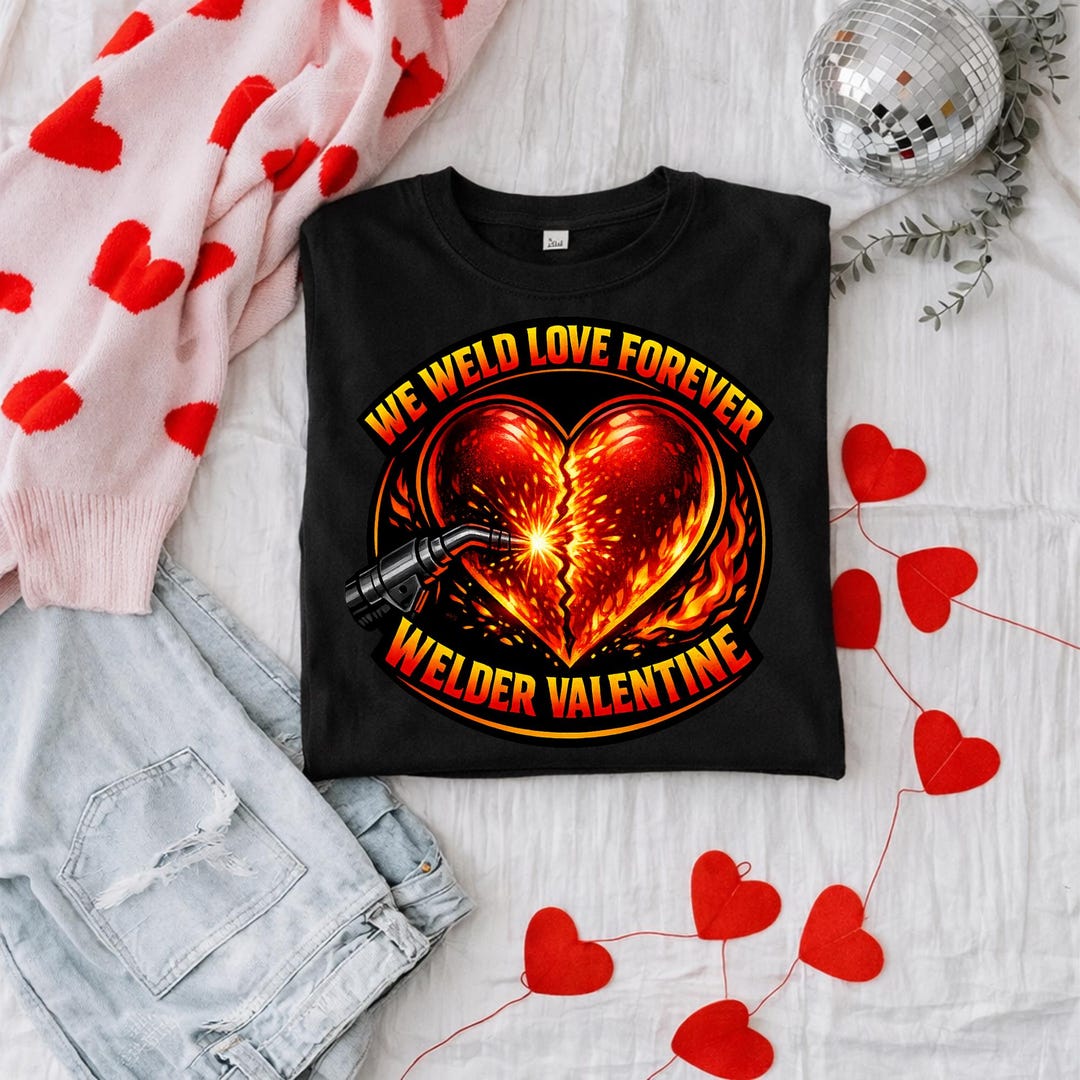 Welder Valentine Funny We Weld Love Forever T-shirt PNG Sublimation ...