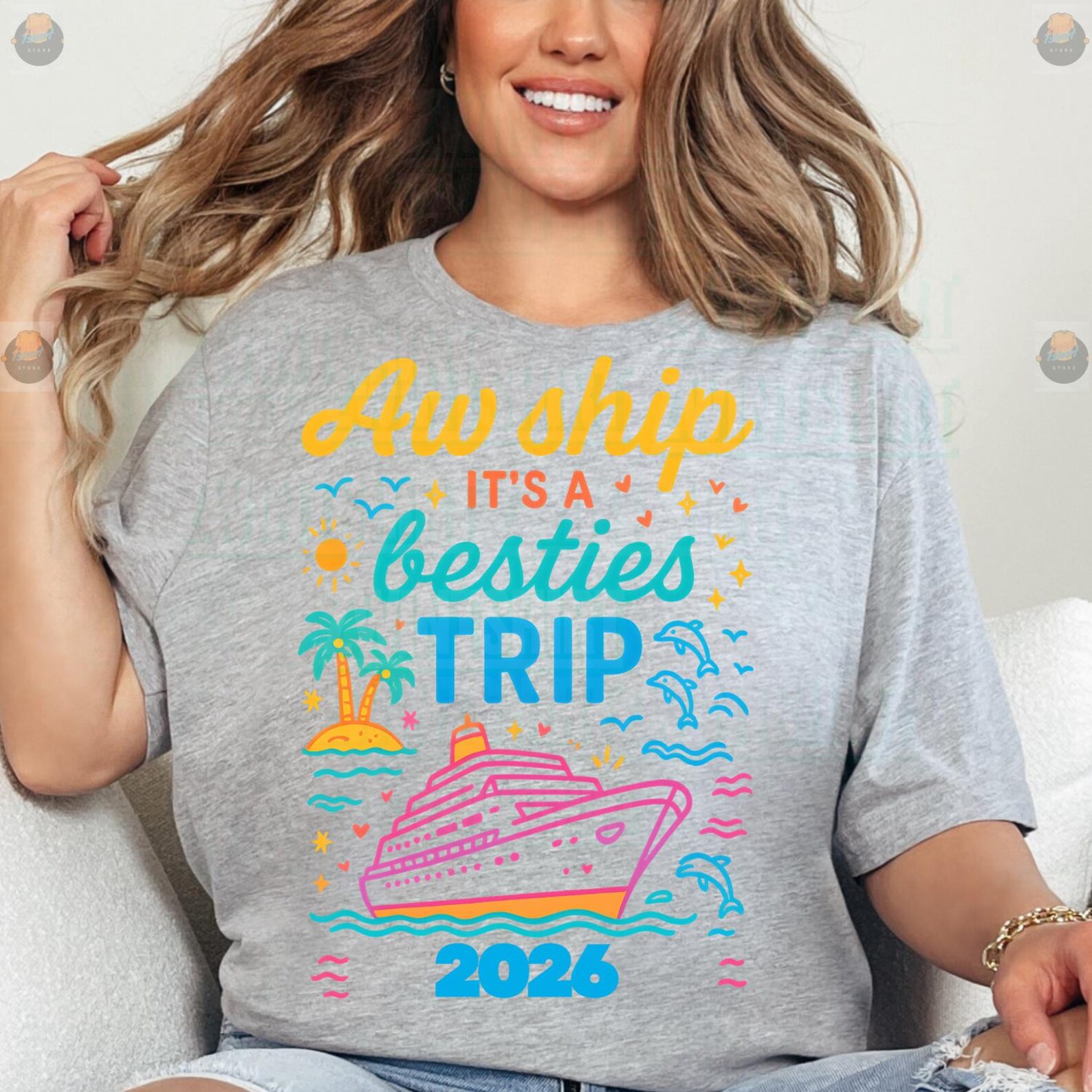 Aw Ship It's A Besties Trip 2026 Vacation Matching Together T-shirt PNG ...
